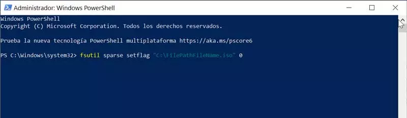 PowerShell remove flag from ISO file