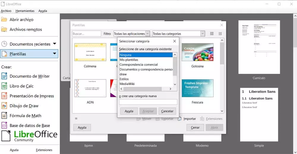 libreoffice ବର୍ଗଗୁଡିକ |