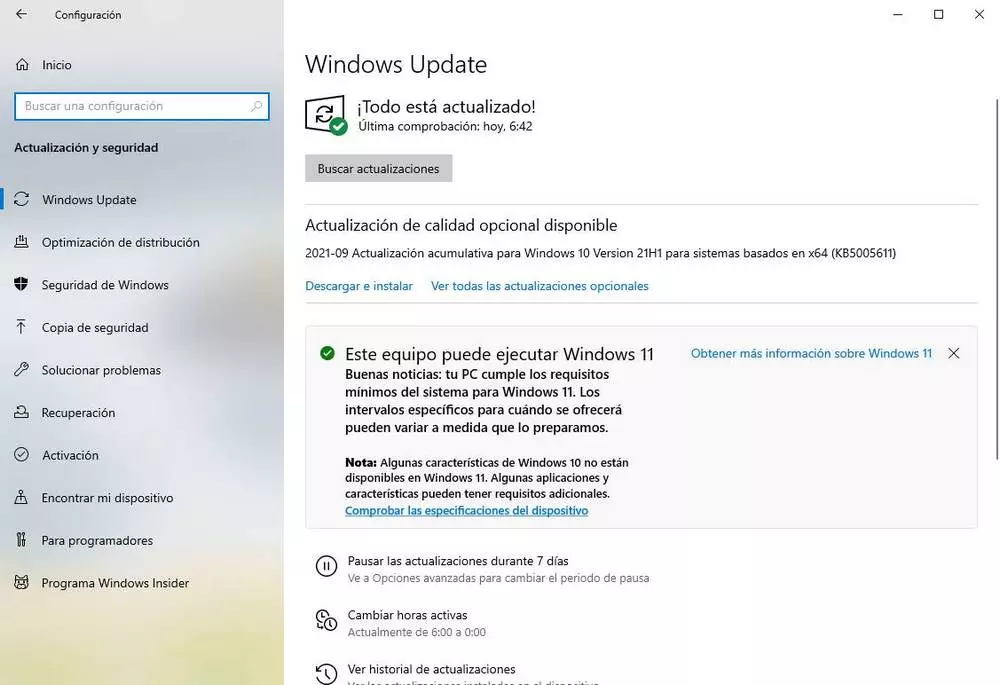 Aviso disponível Windows 11