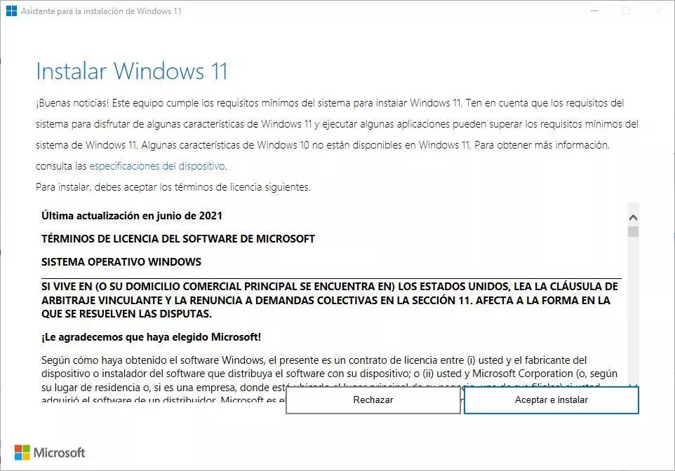 Assistente de atualização do Windows 11