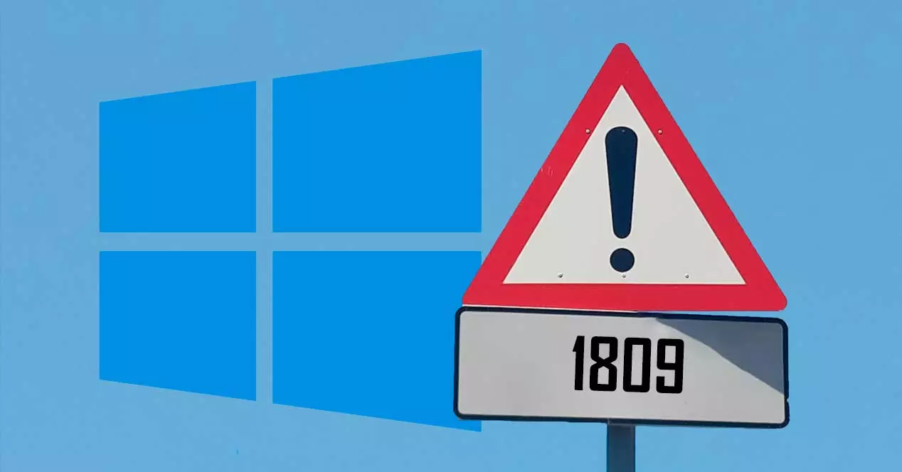 Peringatan Windows 10 1809