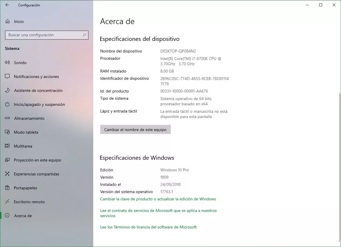 Oor Windows 10 Oktober 2018-opdatering