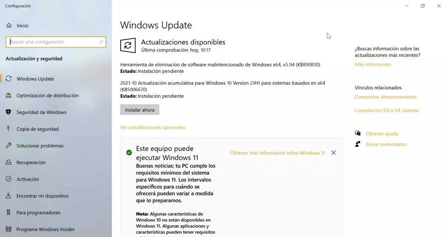 Windows Update frissítések