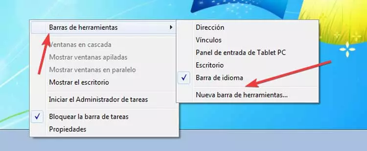 Windows 7 Toolbar e Ncha