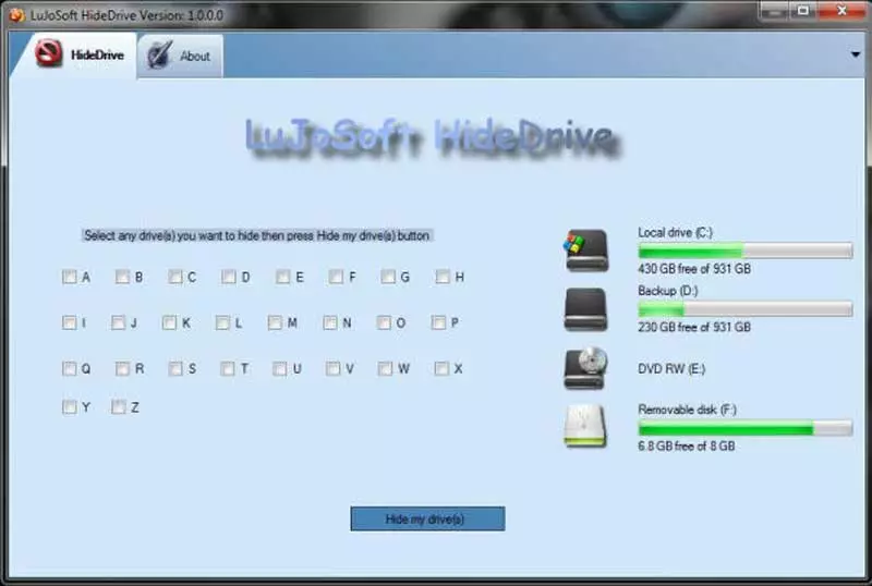 LuJoSoft HideDrive