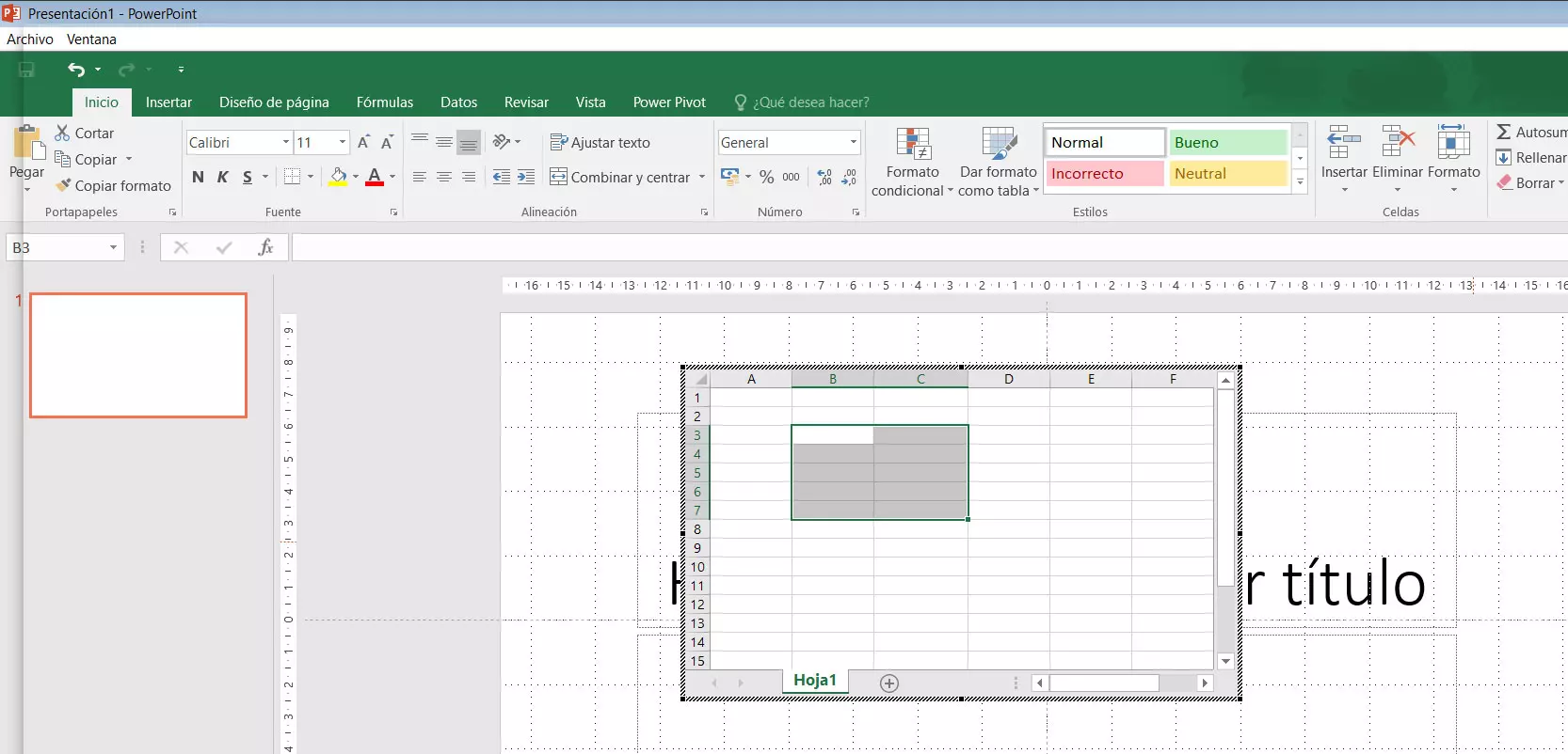 جداول Excel PowerPoint
