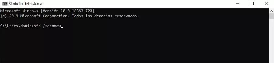 Comando sfc prompt de comando Windows