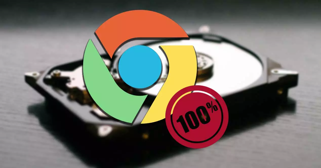 Chrome қатты дискінің 100x100 мөлшерін тұтынады