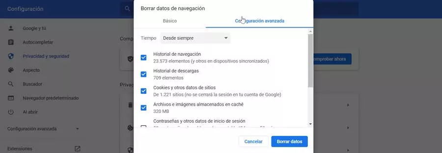 Chrome Vymazat údaje o prohlížení