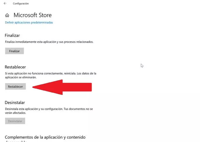 Setel ulang Microsoft Store