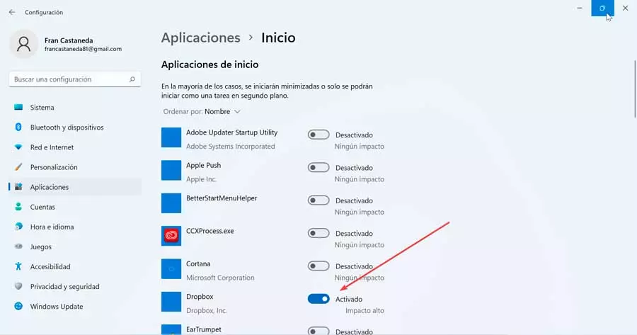 Startup apps yn Windows 11