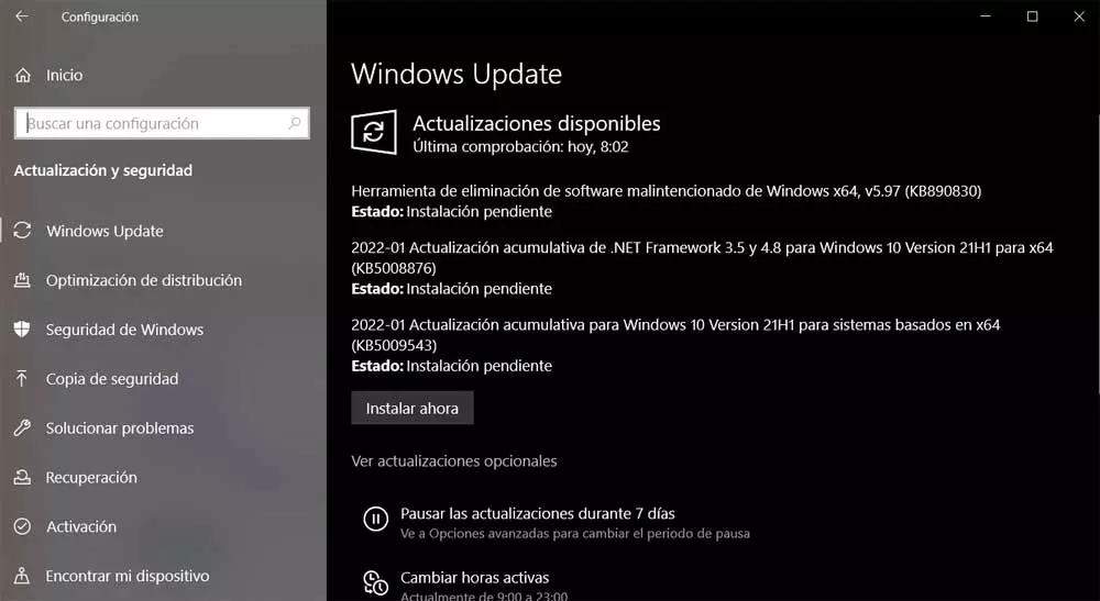 Windows update 2022