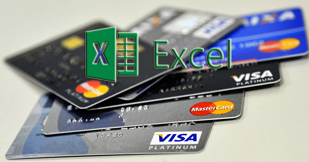 Excel-də kredit kartları