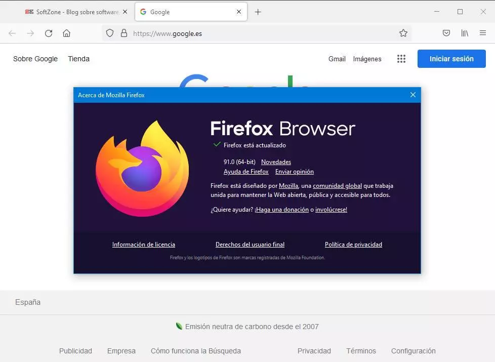 Nieuwe Firefox 91