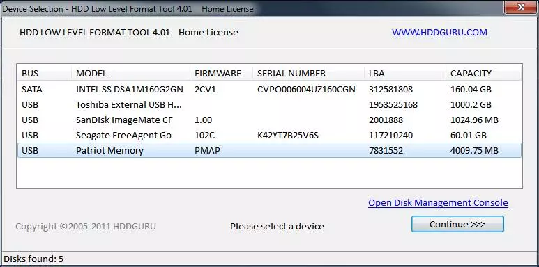 HDD Malaltnivela Formato