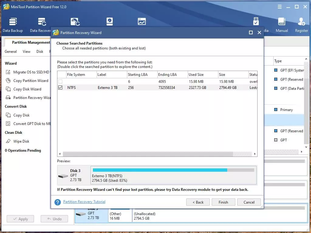 MiniTool Partition Wizard - Pagbawi sa mga Partisyon