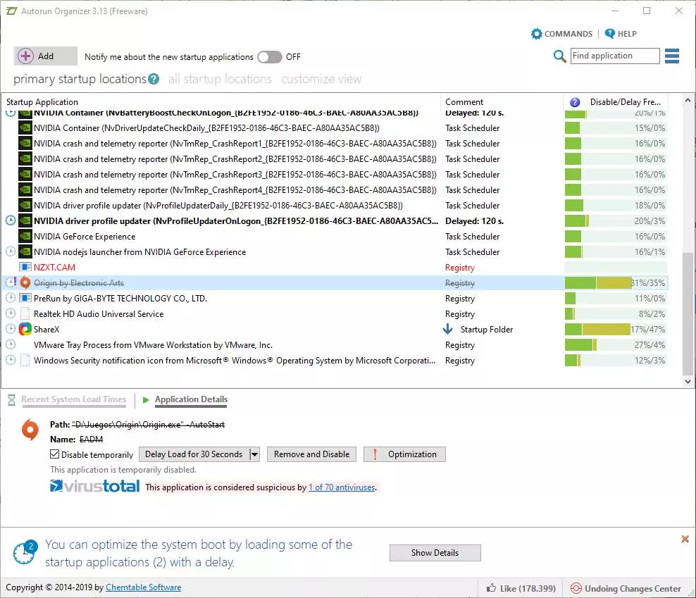 Organizzatur Autorun W10