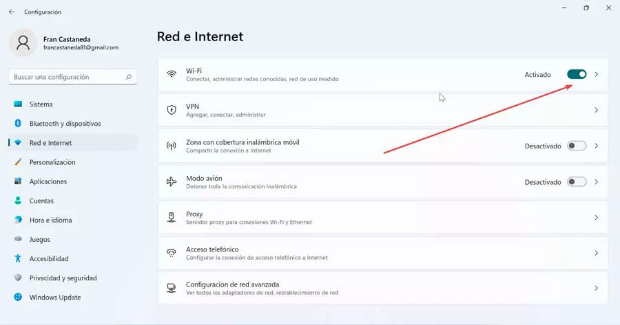 Rede e Internet e Wi-Fi