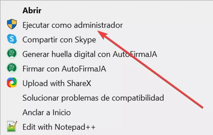 Execute o arquivo de configuração como administrador