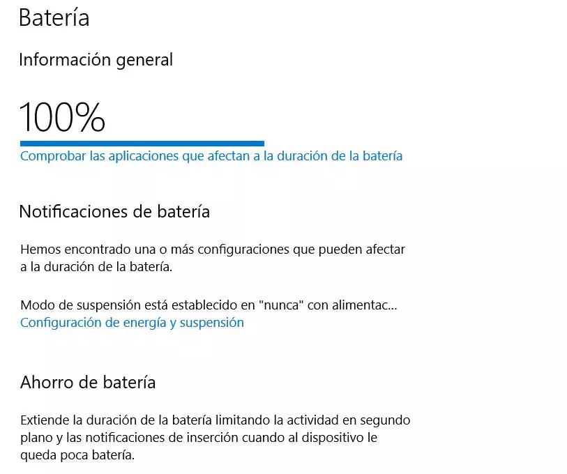 Informații despre bateria Windows