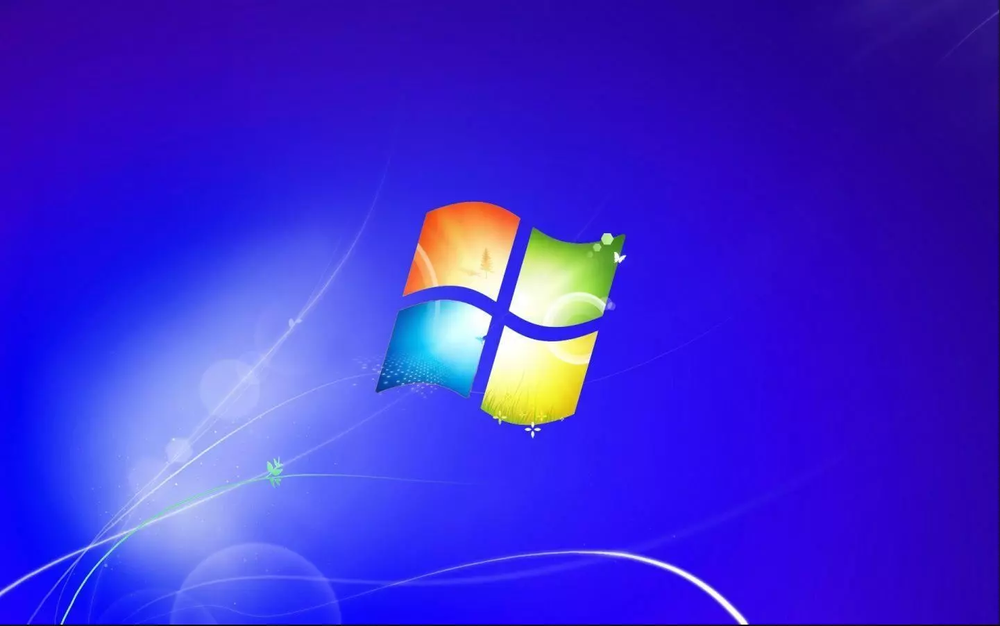 ዳራ እና አርማ Windows 7