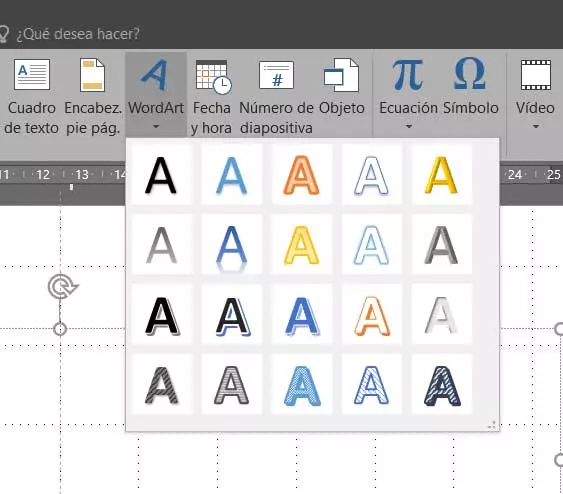 presentasi powerpoint wordart