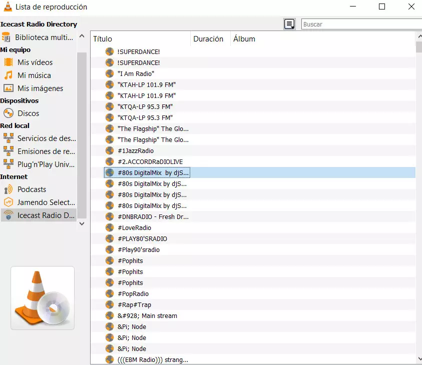 VLC radiostasies