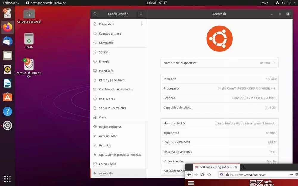 Ubuntu 21.04 Bêta