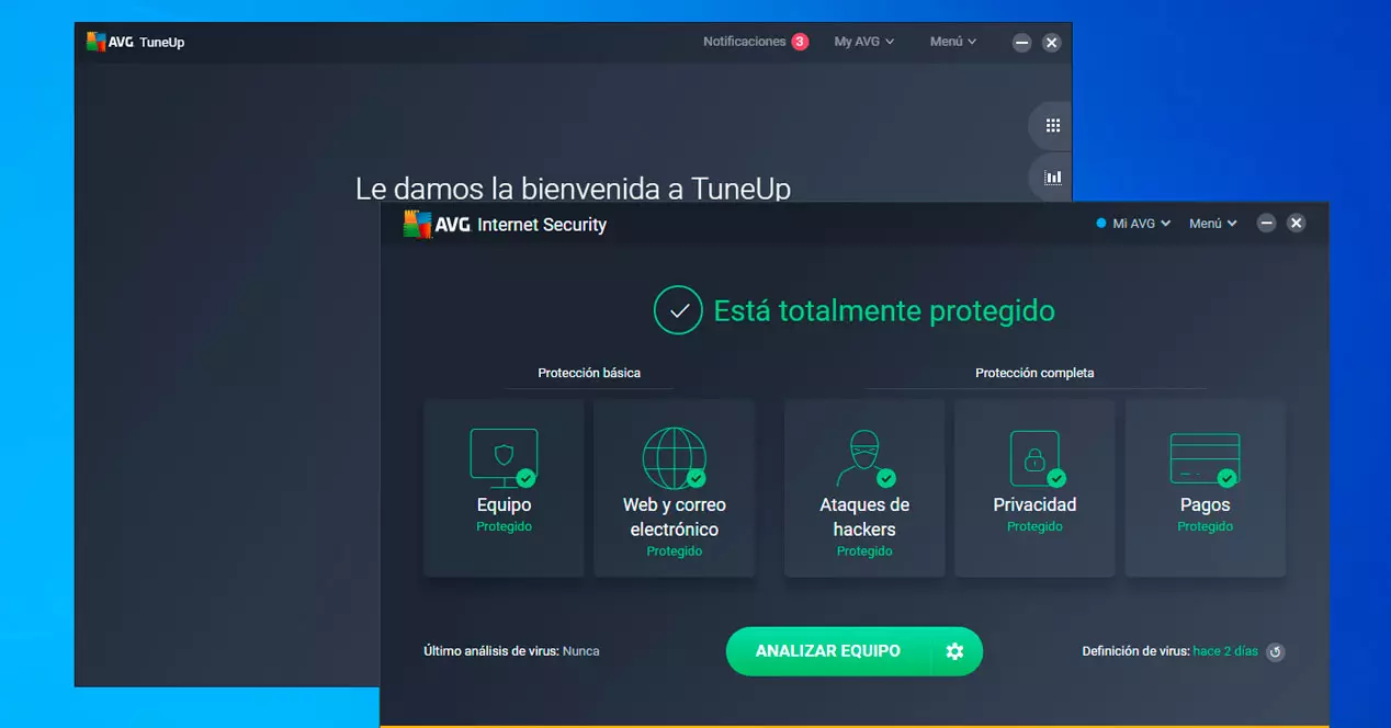 TuneUP na AVG muri Windows 10