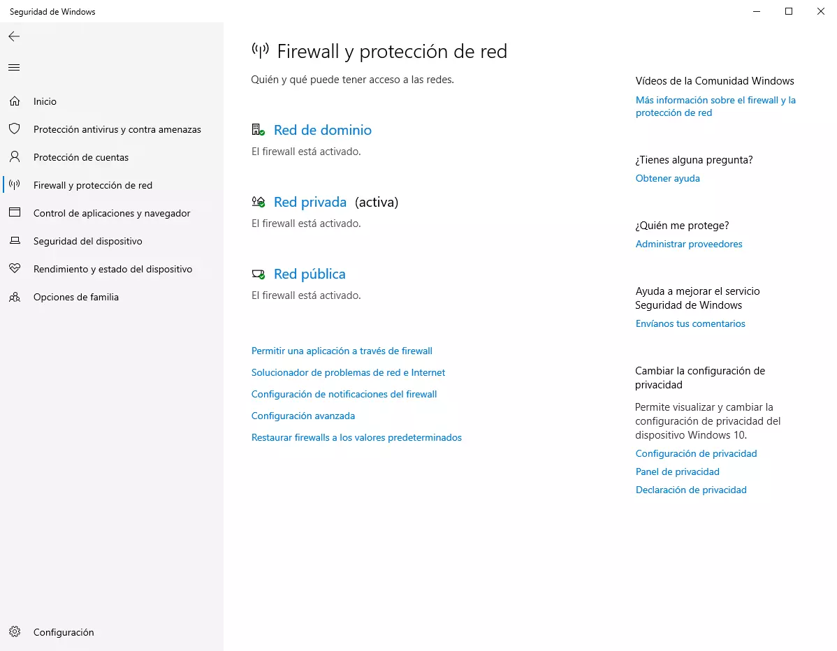 Windows Defender Firewall babesa