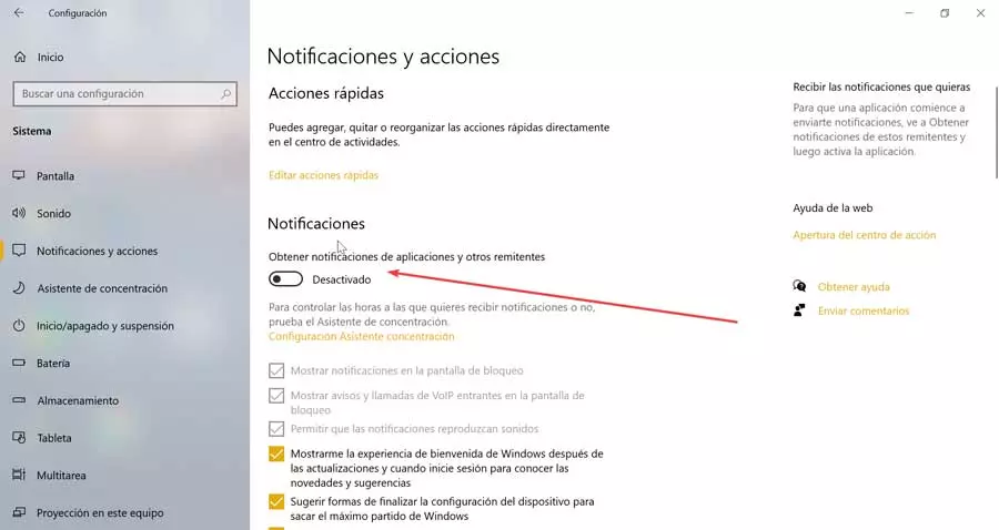 Receba notificações de aplicativos e outros remetentes