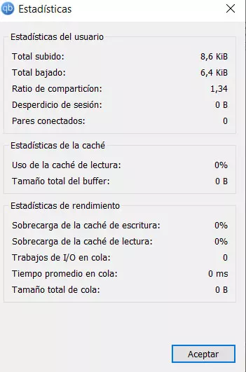 Staitisticí qbittorrent