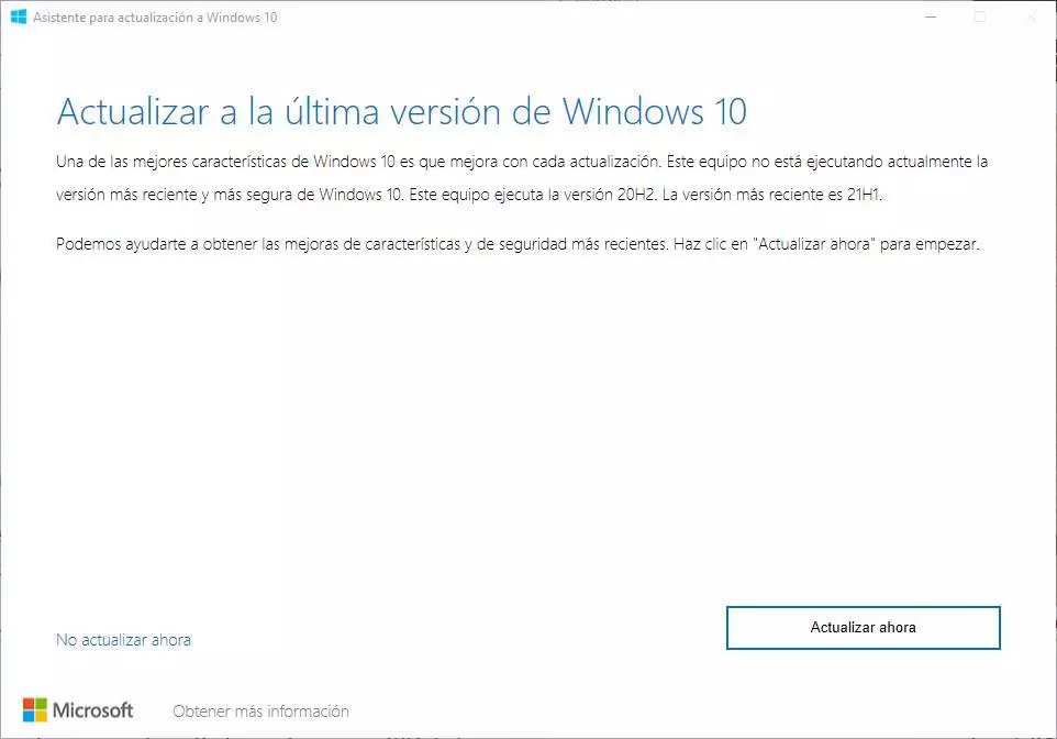 Windows 10 21H1 Güncelleme Sihirbazı