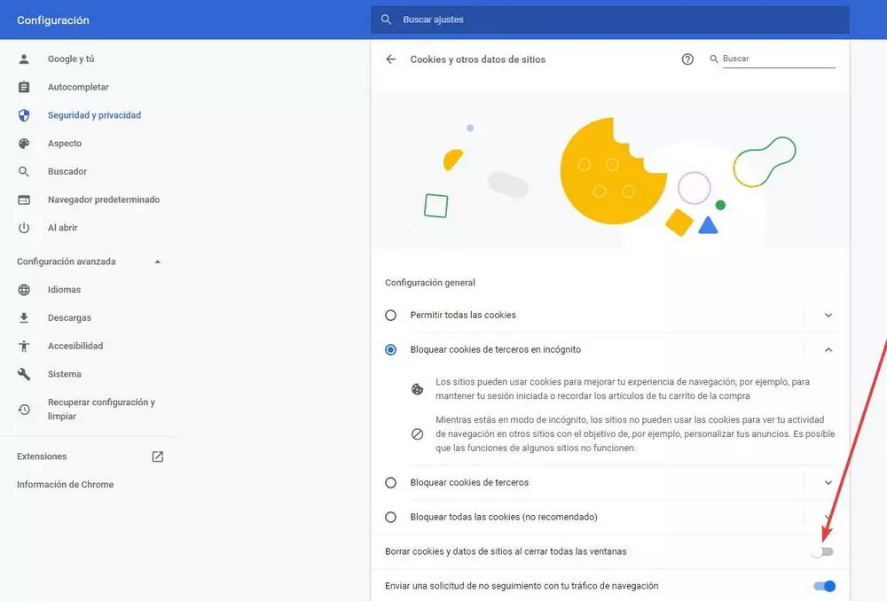 Opcije kolačića u Google Chrome-u - 2