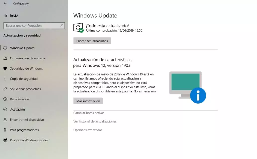 Ynkompatibel berjocht Windows 10 maaie 2019 update