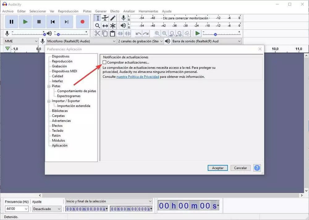 Audacity keelab telemeetriavärskendused