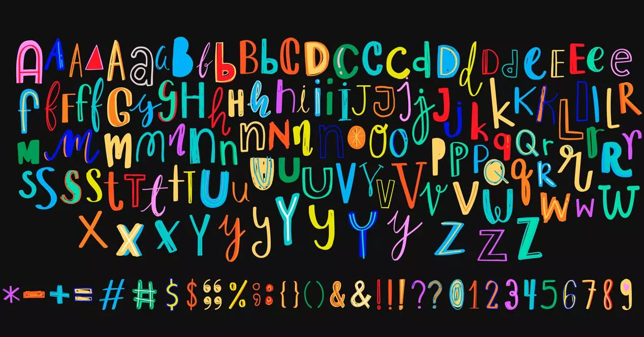 fonts letters