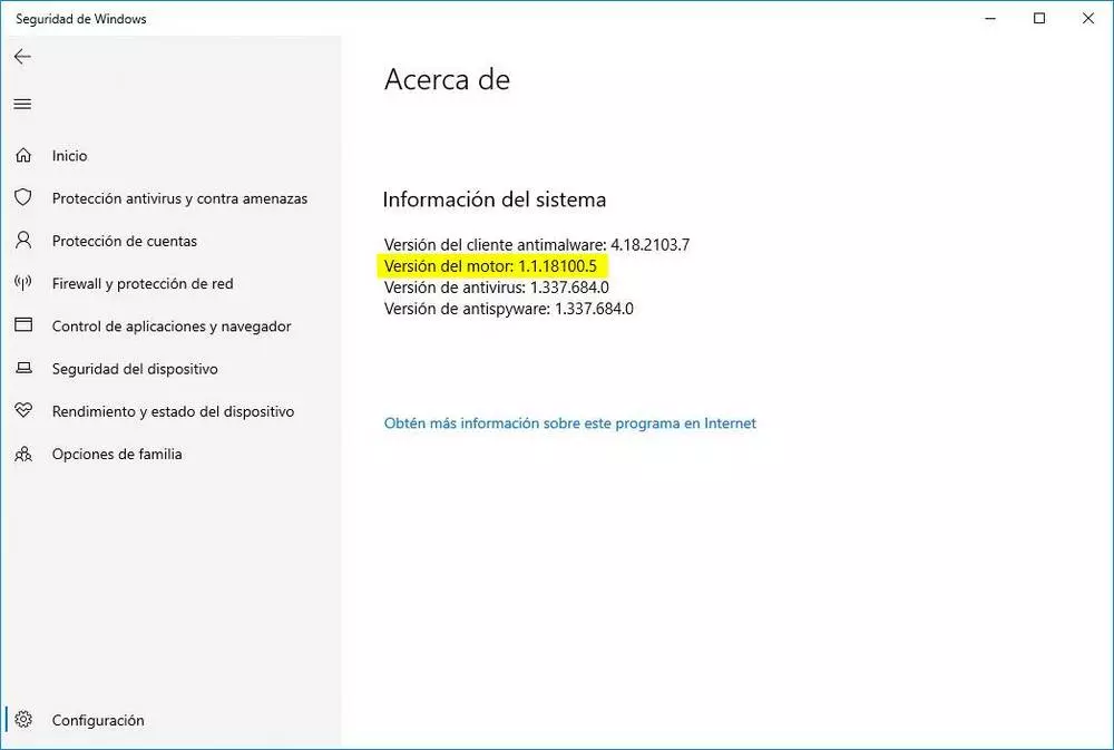 1.1.18100.5 mesin Windows Defender