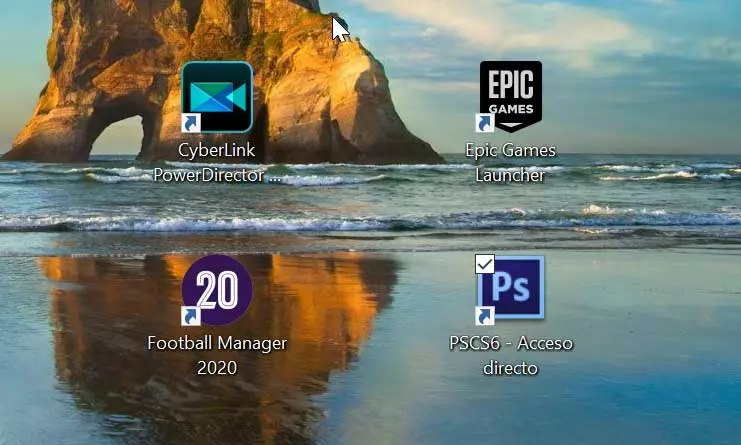 Fluchtoets-ikoanen yn Windows 10