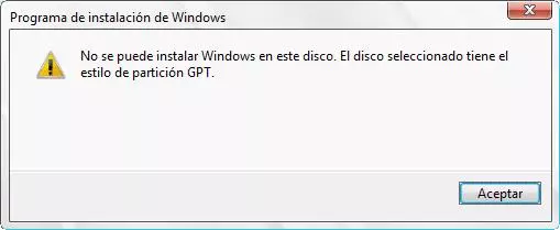 GPT 安裝 Windows 時出錯