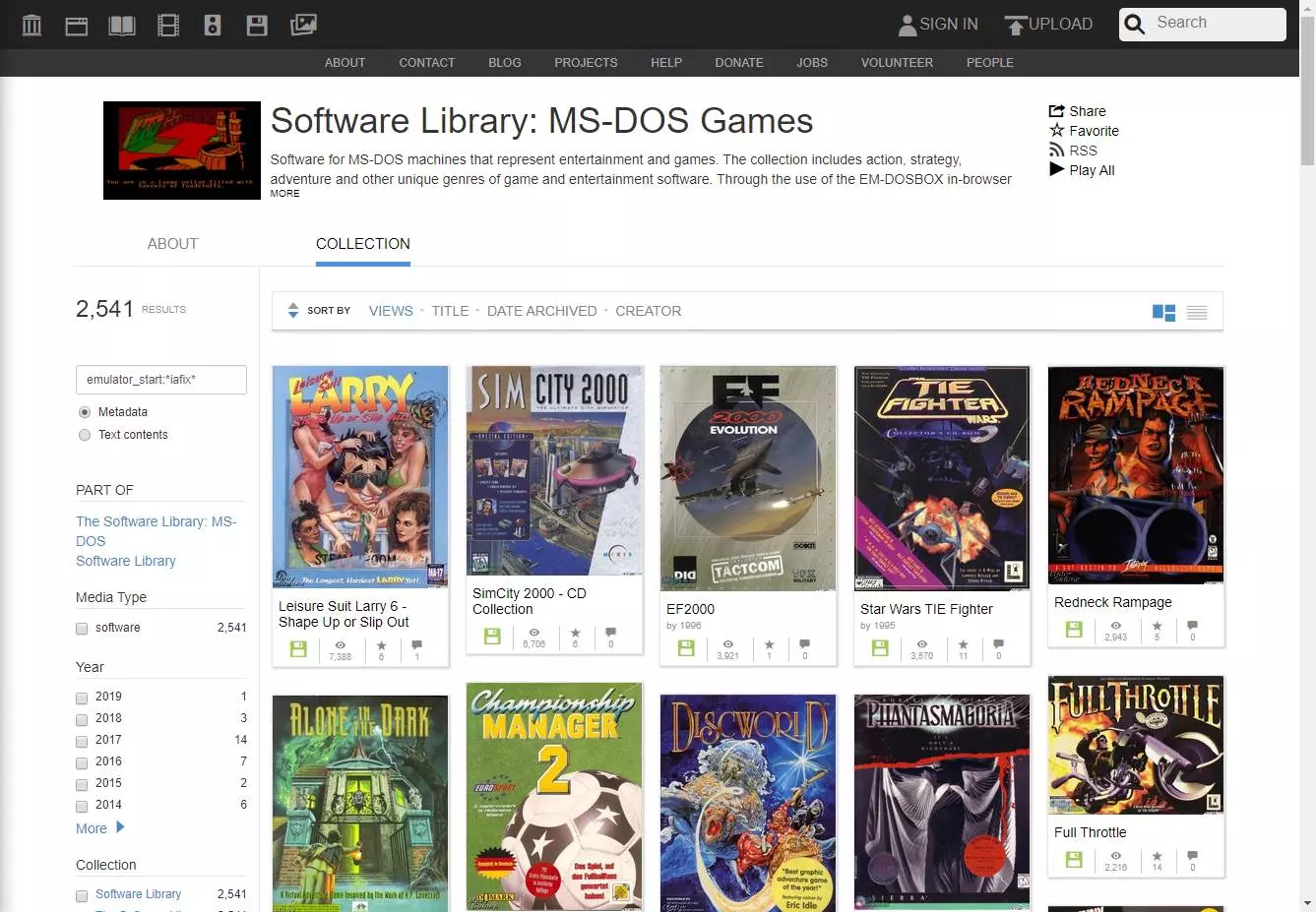 Mga Dula sa MS-DOS sa Library