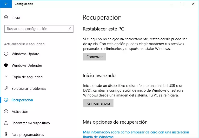 sinthani Windows 10