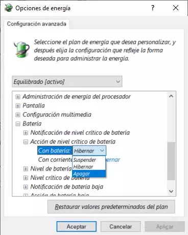 Come ibernare automaticamente il PC quando la batteria è scarica 25106_4