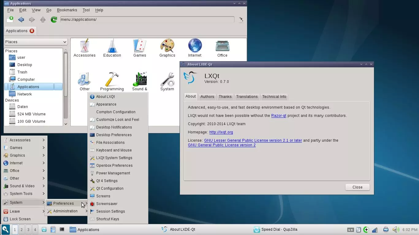 LXQt 2-Desktop