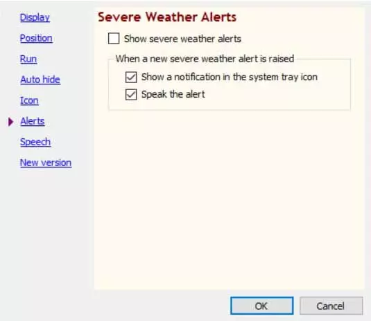 WeatherMate upozorenja