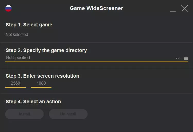 Game Widescreener - Ajustar jocs