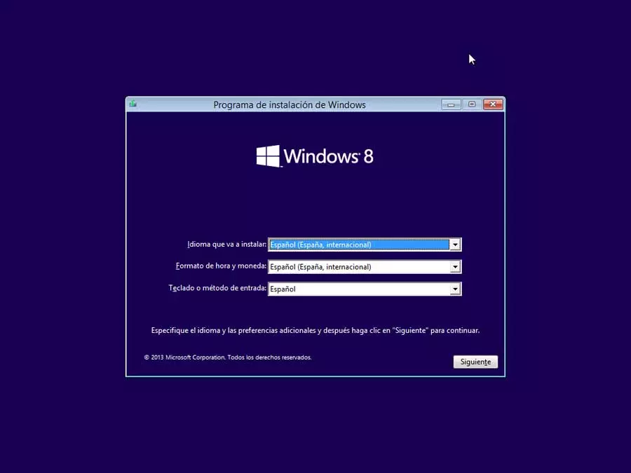 Thiết lập Windows 8