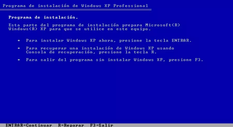 Windows XP installasjonsprogram