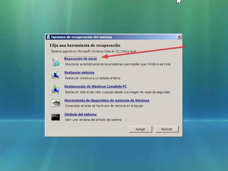 Windows Vista indítási javítás