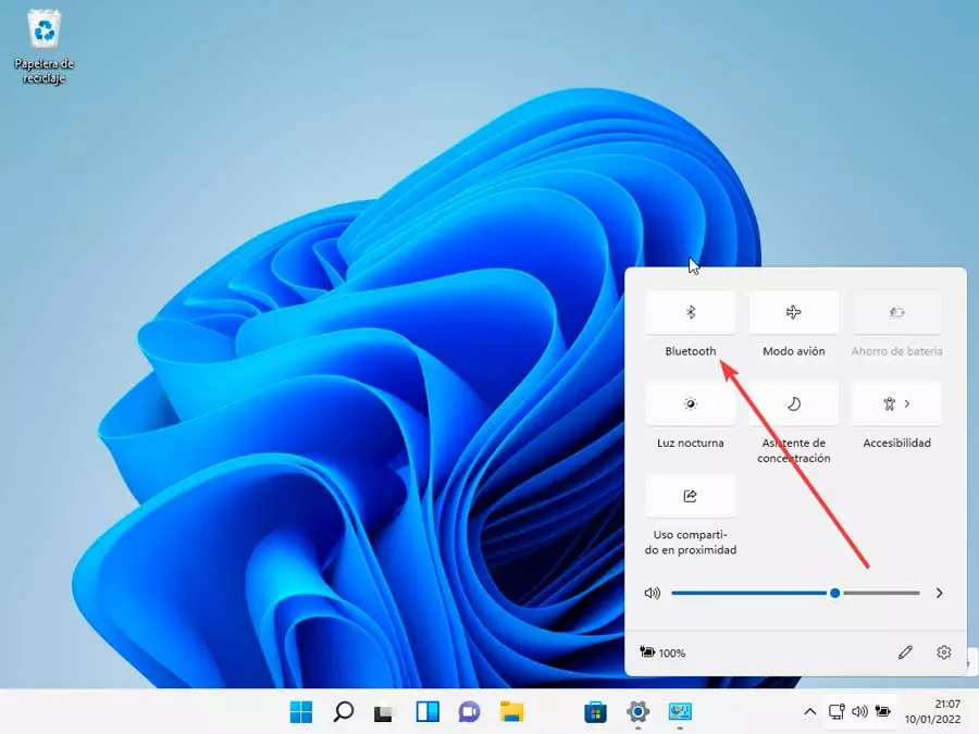 Windows 11-de Çalt sazlamalardan Bluetooth-y işjeňleşdiriň